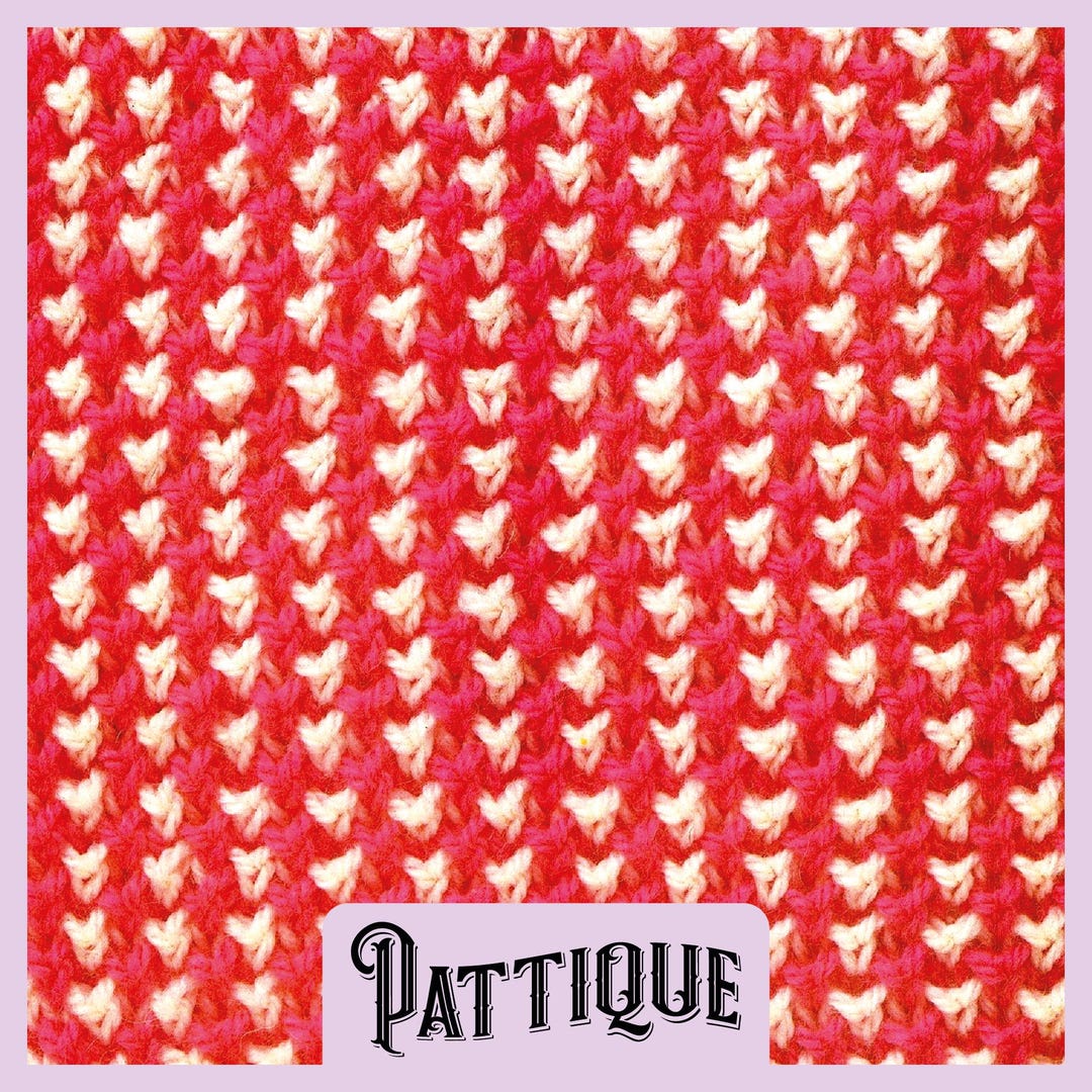 Two Colour Slip Stitch Stitch Detail Vintage Knitting Pattern - PDF ...