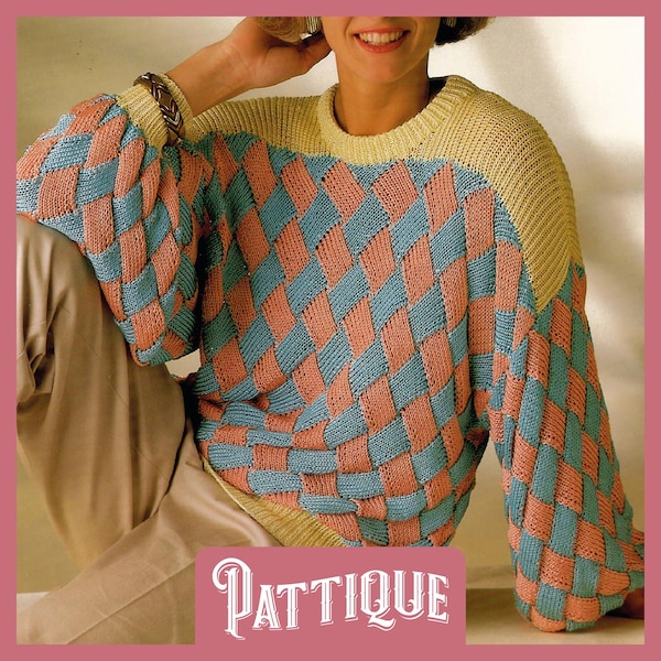 Diamond Pattern Sweater - Etsy