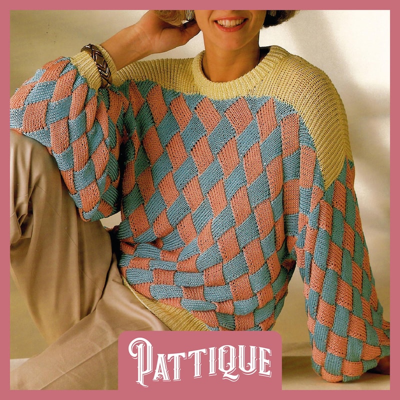 Diamond Pattern Sweater - Etsy