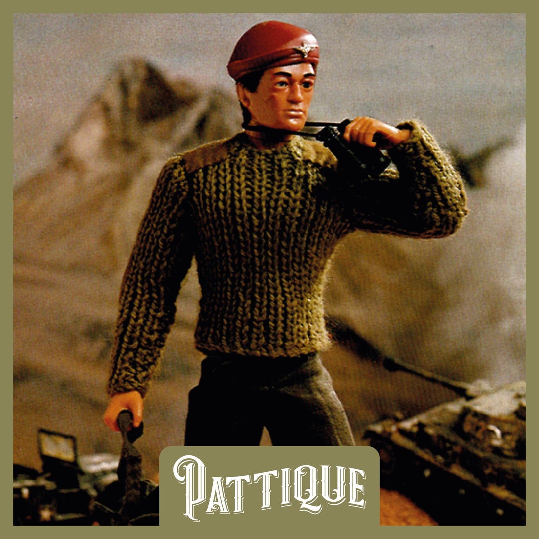 Easy Knit Doll Clothes Vintage Knitting Pattern - Dolls Military ...