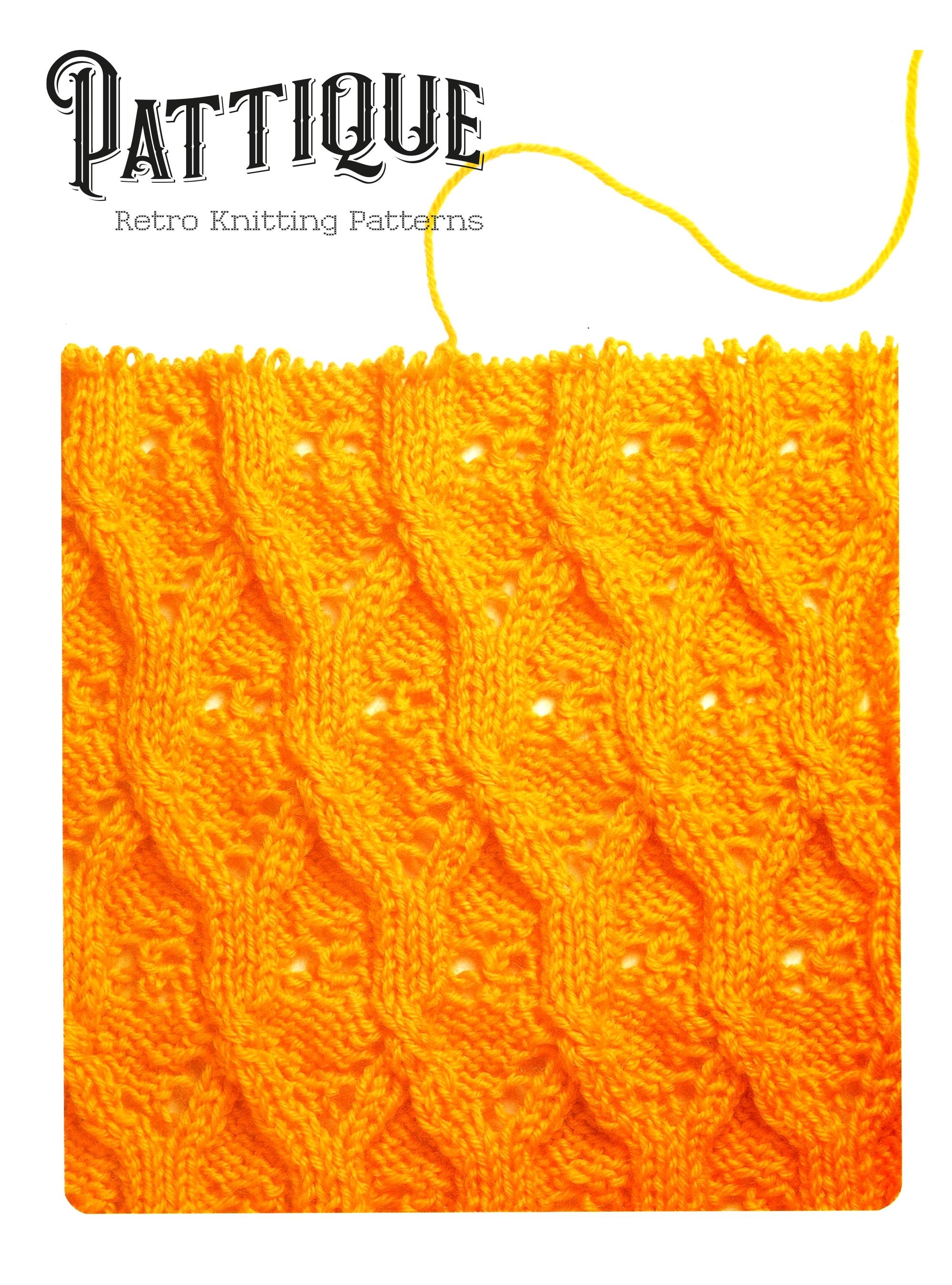 Church Window Pattern Stitch Detail Vintage Knitting Pattern - PDF ...