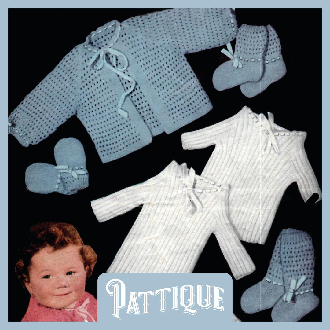 Beautiful Vintage Baby Knitting Pattern (0-9 Months) Baby's Jacket ...