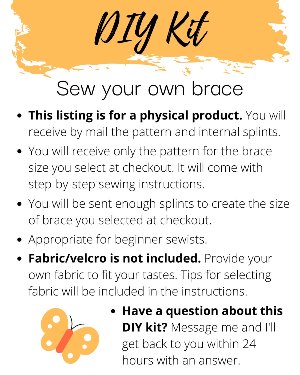 DIY Wrist Brace Kit, Sew Your Own Cute Custom Wrist Support, Set ...