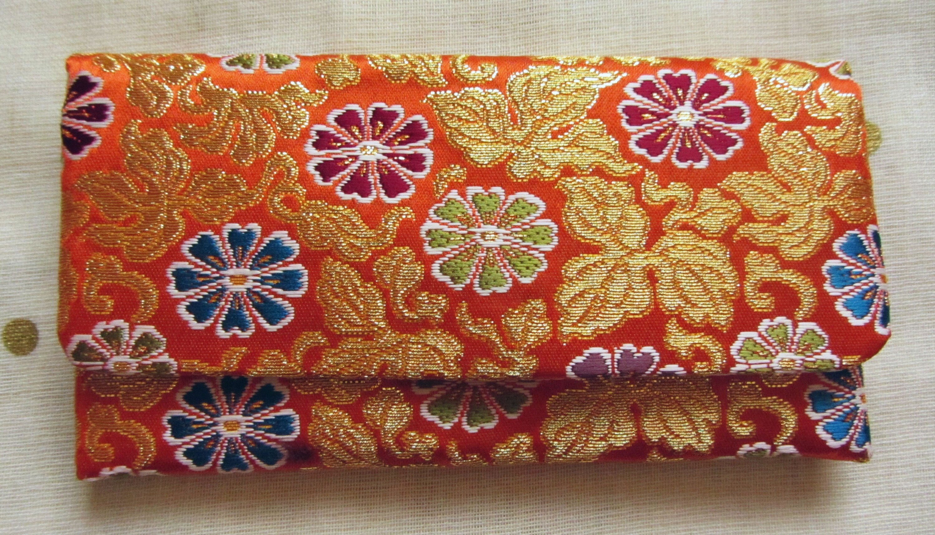 Vintage Japanese Kimono Kinran Silk Brocade Buddhist Prayer Bead Pouch ...