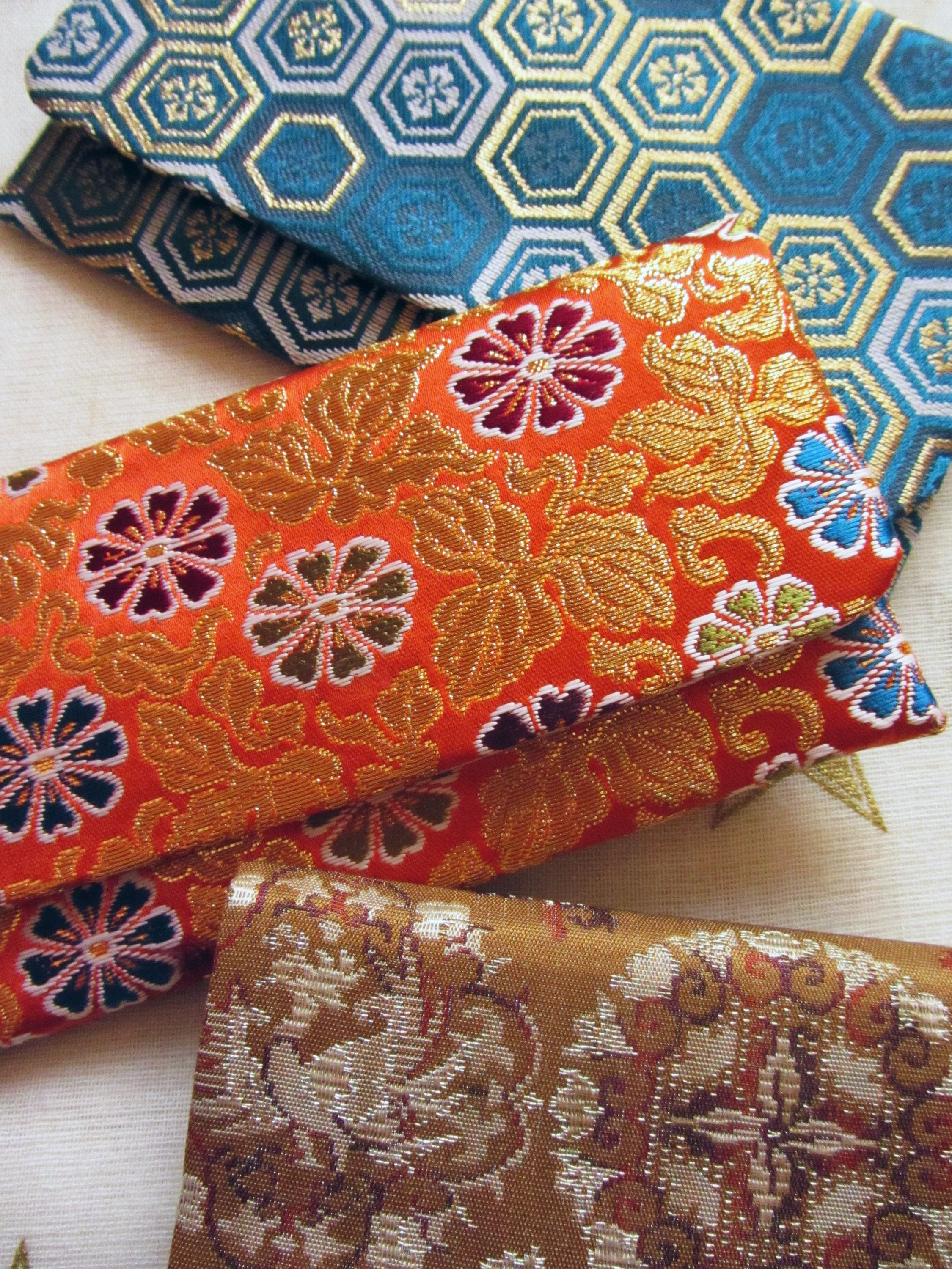 Vintage Japanese Kimono Kinran Silk Brocade Buddhist Prayer Bead Pouch ...
