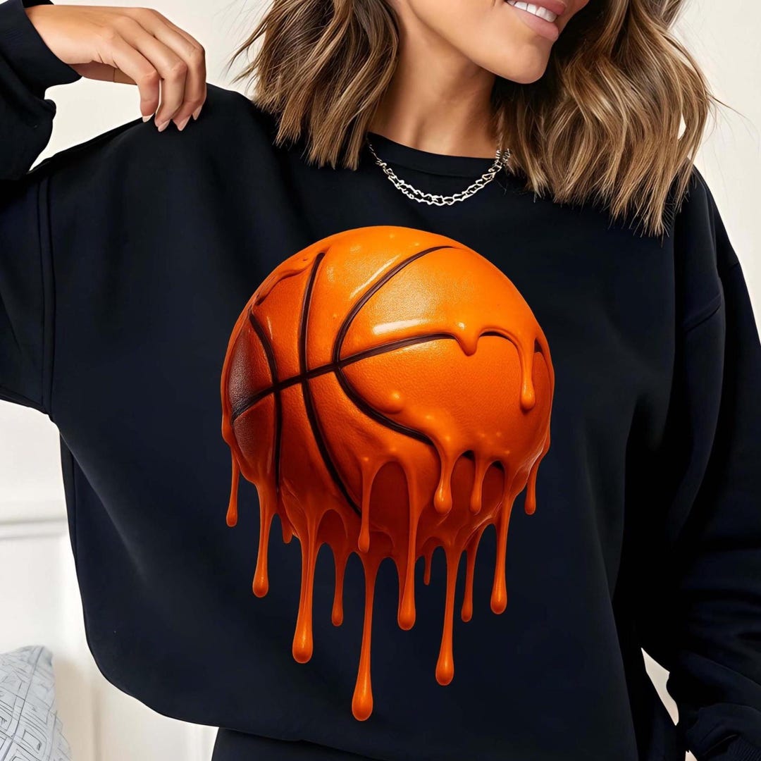 Retro Basketball Ice Cream Drip PNG, Basketball Season Png, Basketball ...