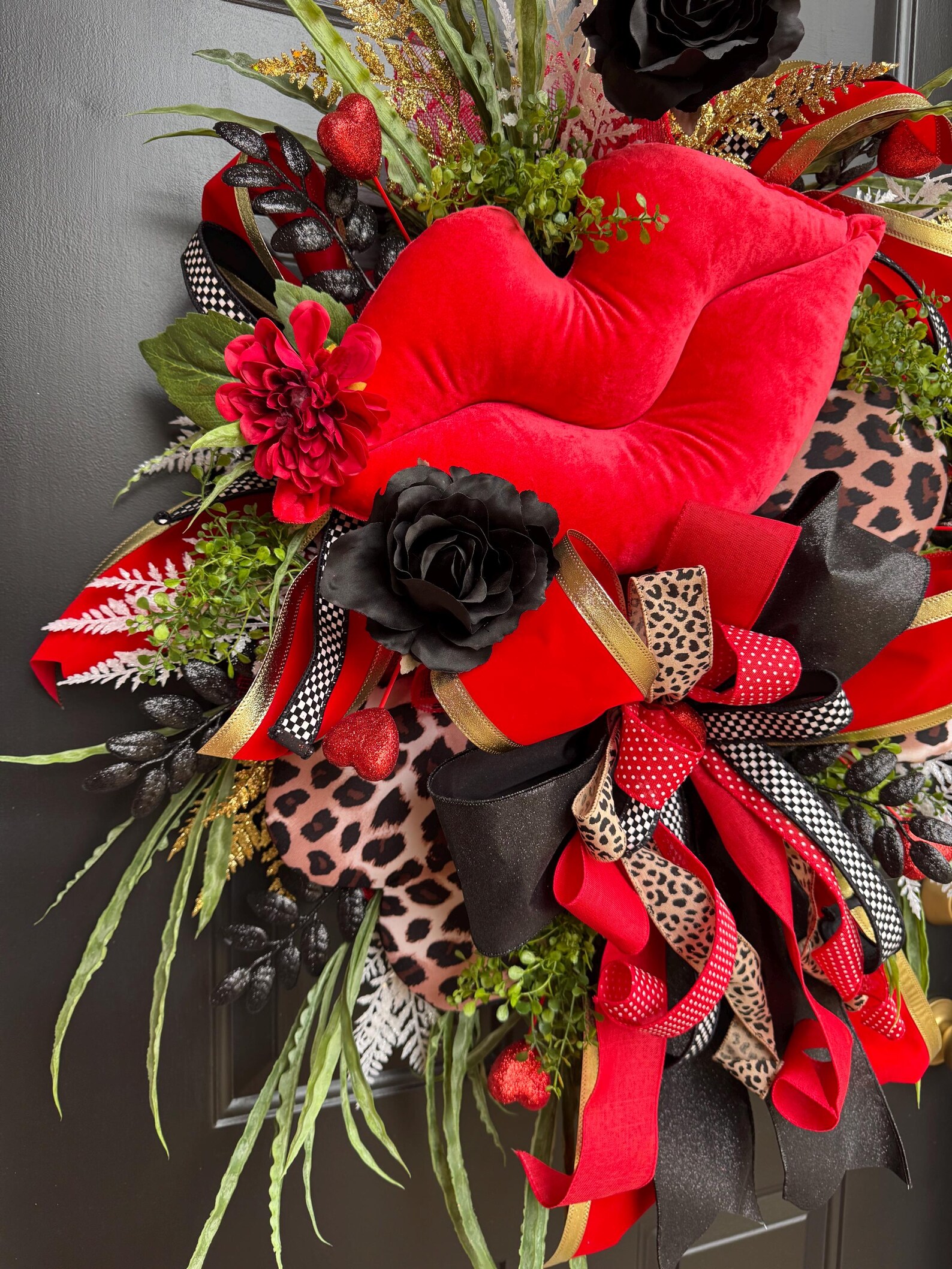 Valentine’s Day Red and Cheetah Print Holiday Glam for Winter Valentine ...