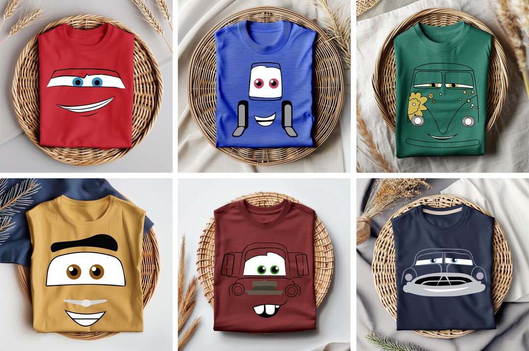 Disney Cars Face Shirt, Disney Cars Shirt, Cars Group Shirt, Disney ...