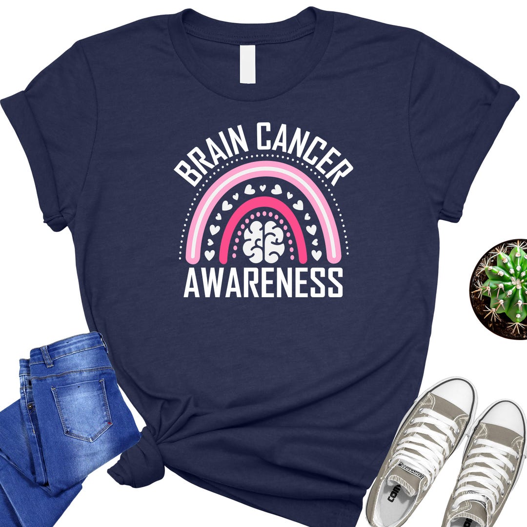 Brain Cancer Awareness Shirt, Brain Cancer Shirt, Brain Tumor Survivor ...