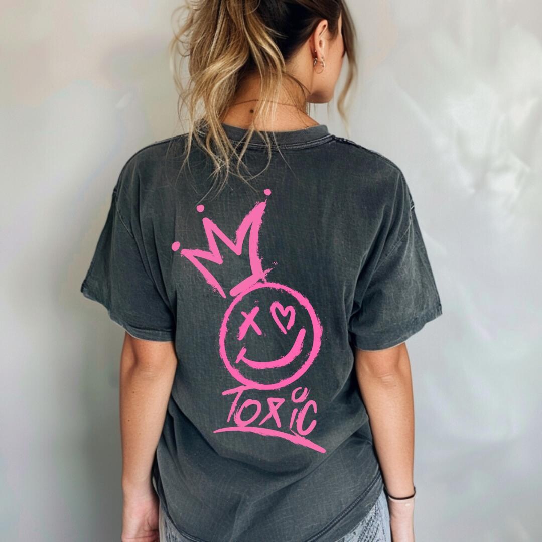 Toxic Smiley Face W/ Crown SVG PNG Digital Download Shirt Design ...