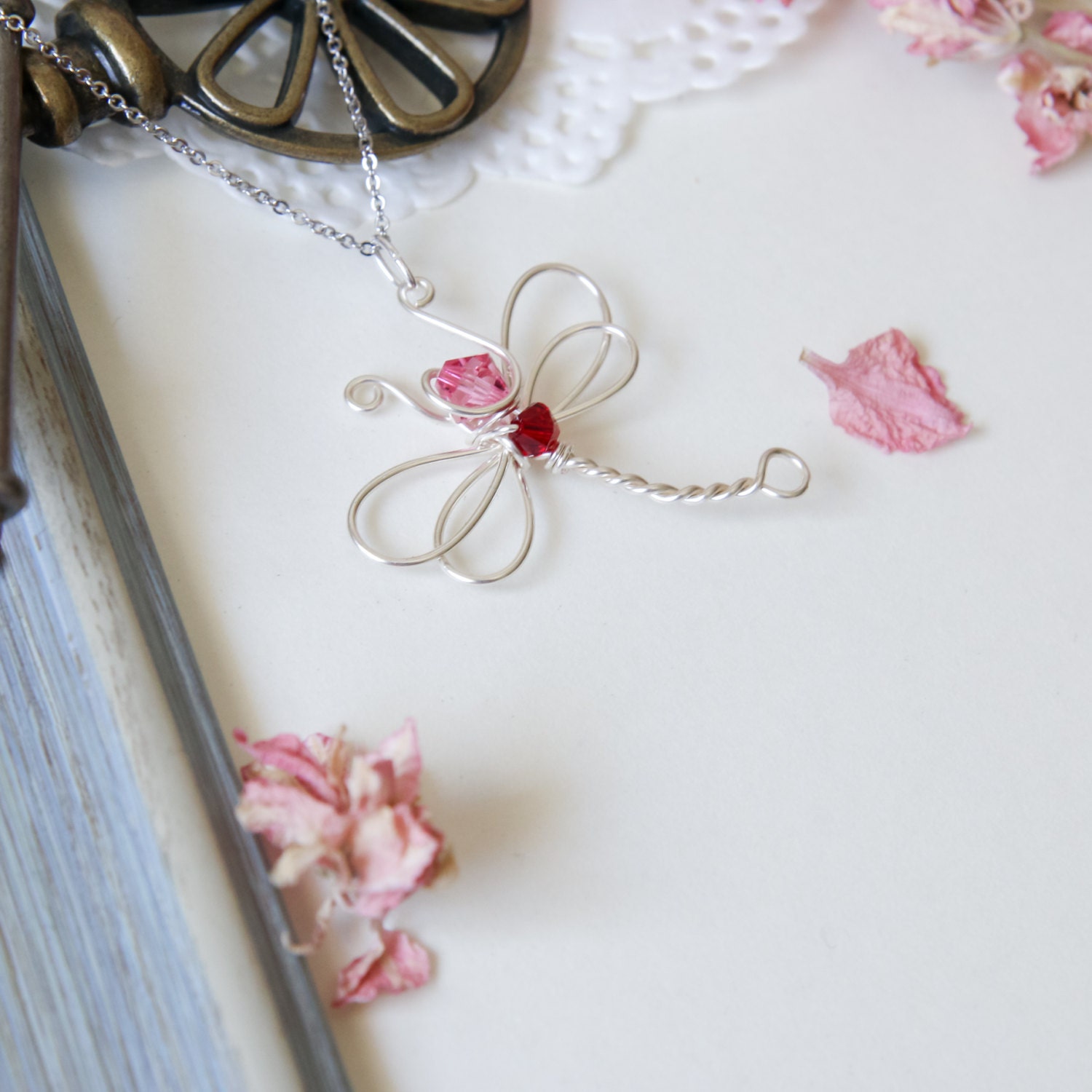 Dragonfly Friendship Necklaces Mother/daughter Necklaces - Etsy