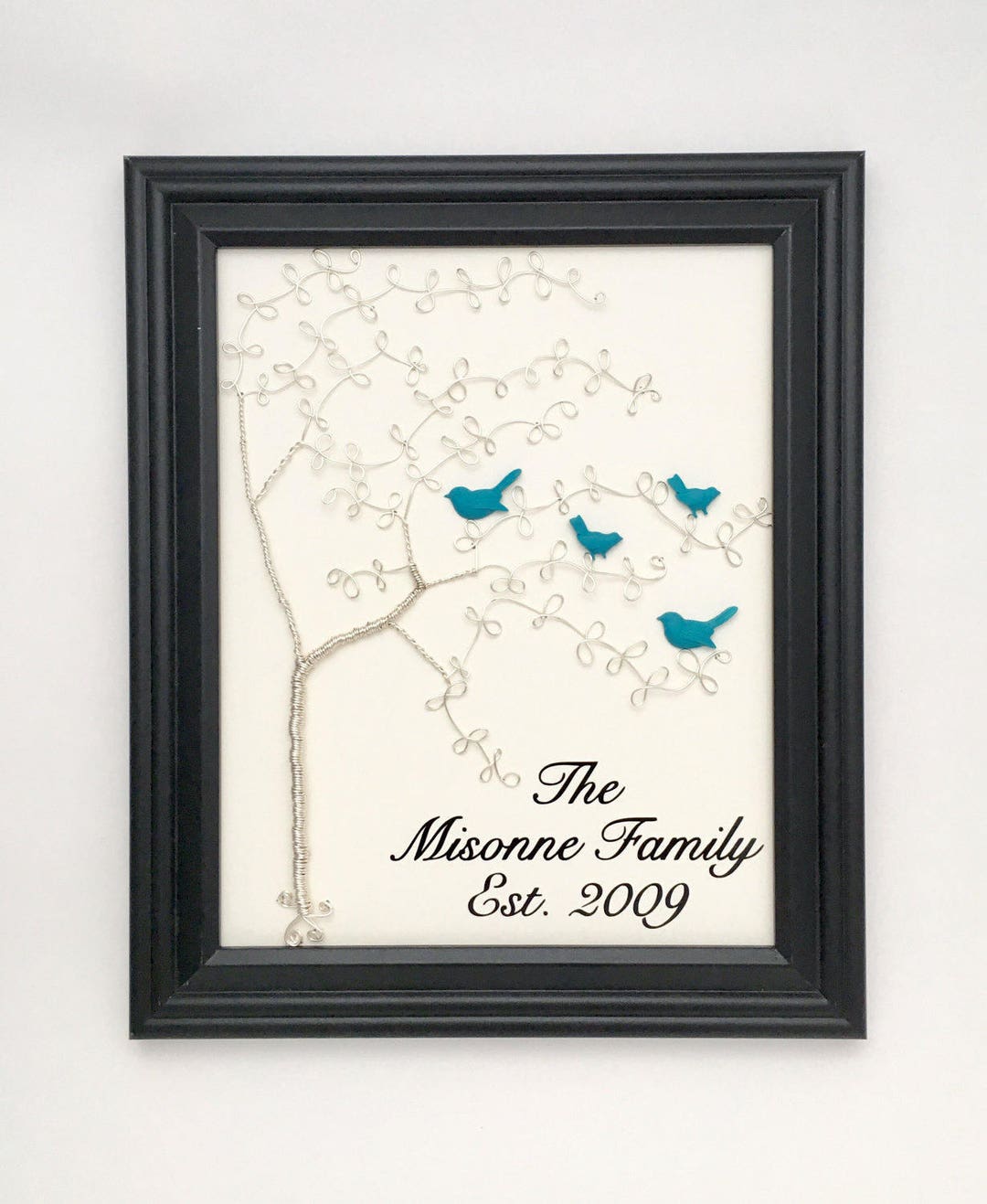 Family Tree Portrait With Birds, Bird Family Picture, Wire Family Tree ...