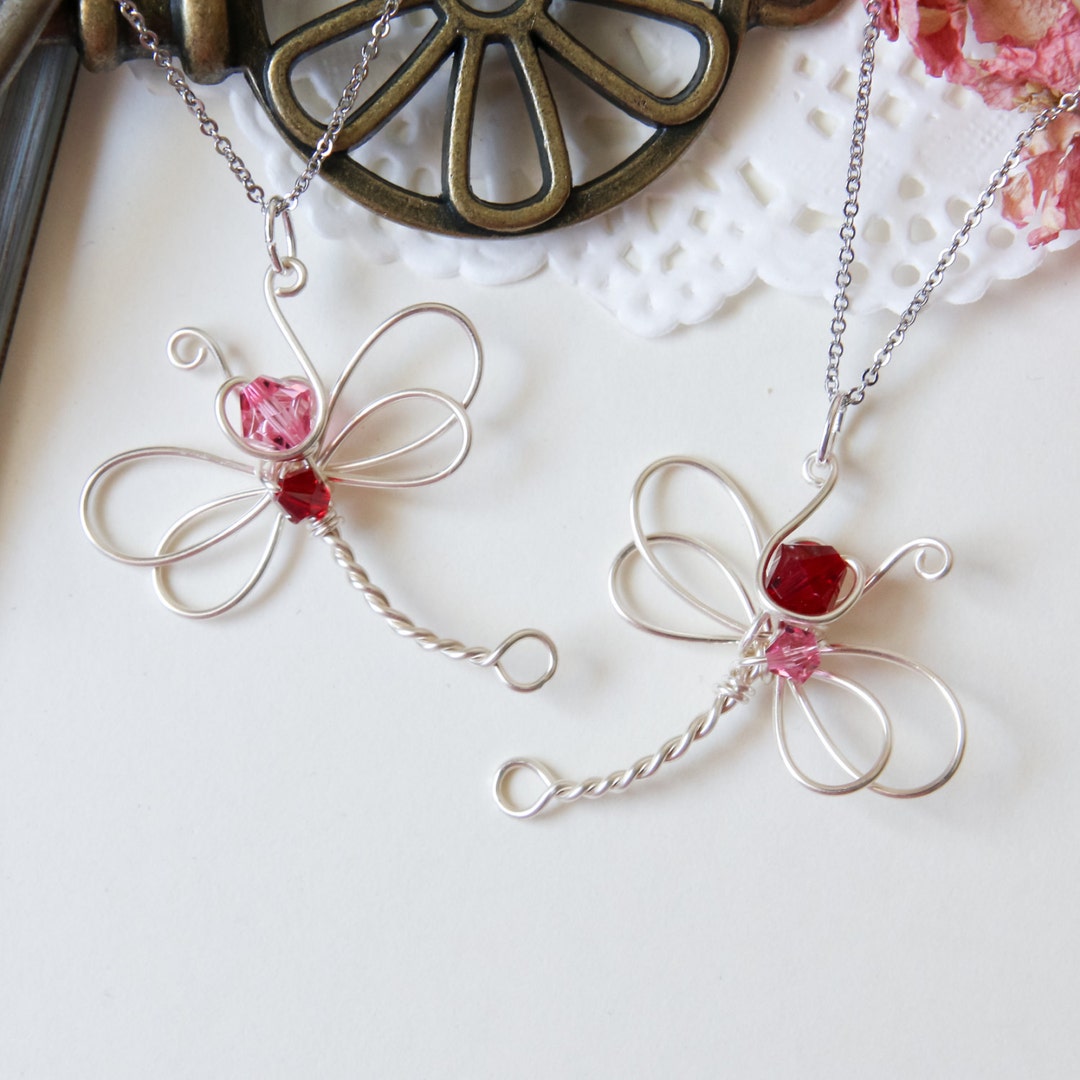 Dragonfly Friendship Necklaces, Mother/daughter Necklaces, Family ...