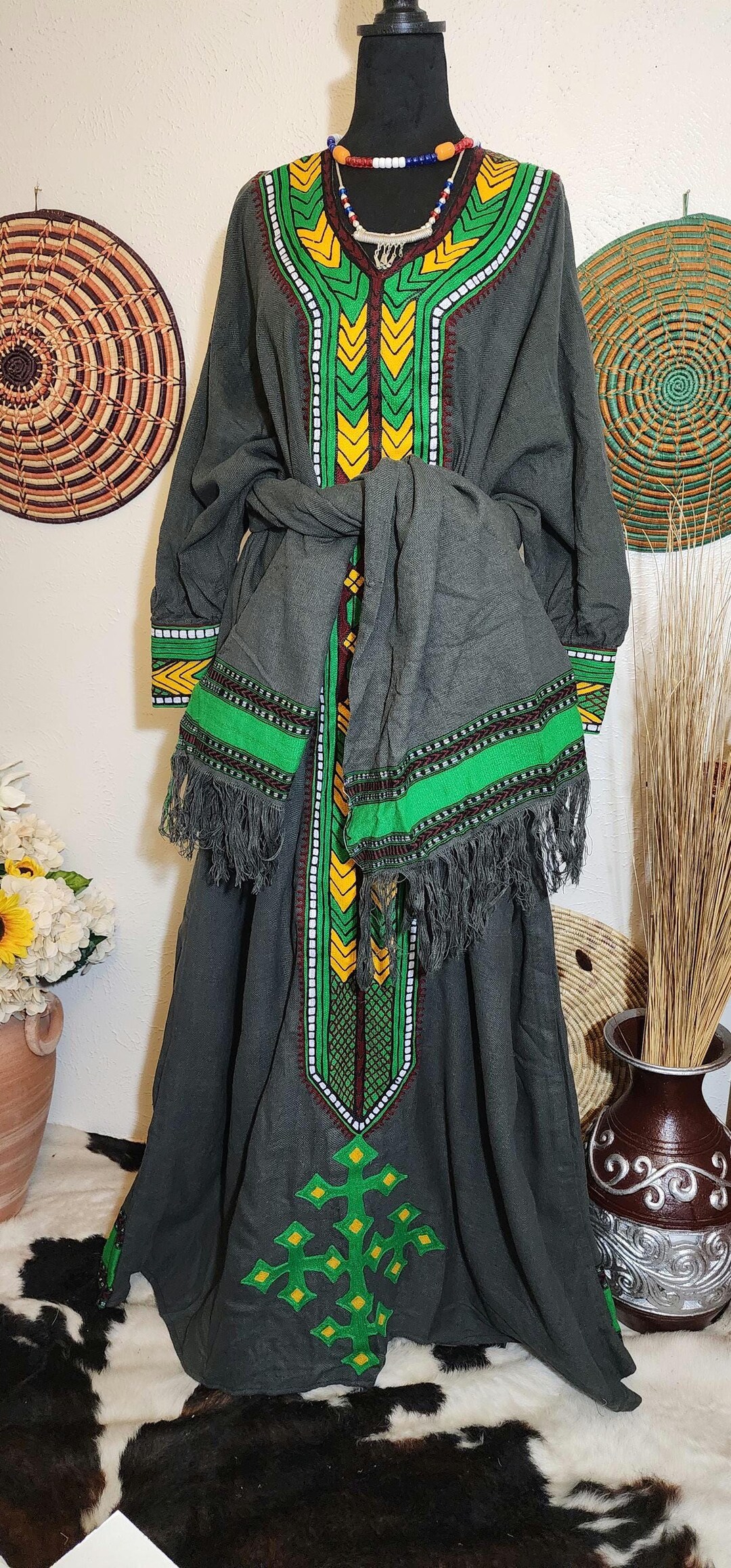 Ethiopian Eritrean Traditional Wollo Dress - Etsy
