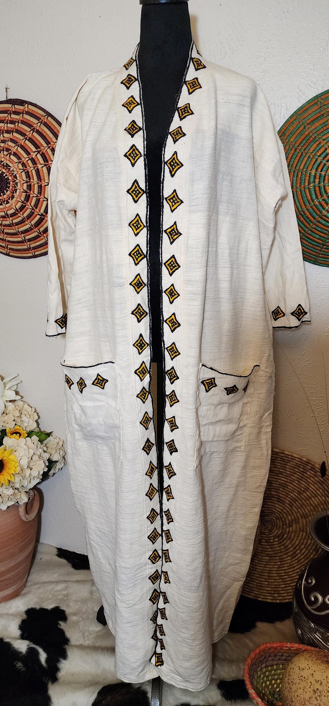 Ethiopian/eritrean Traditional Bath Robe Unisex Fetil - Etsy
