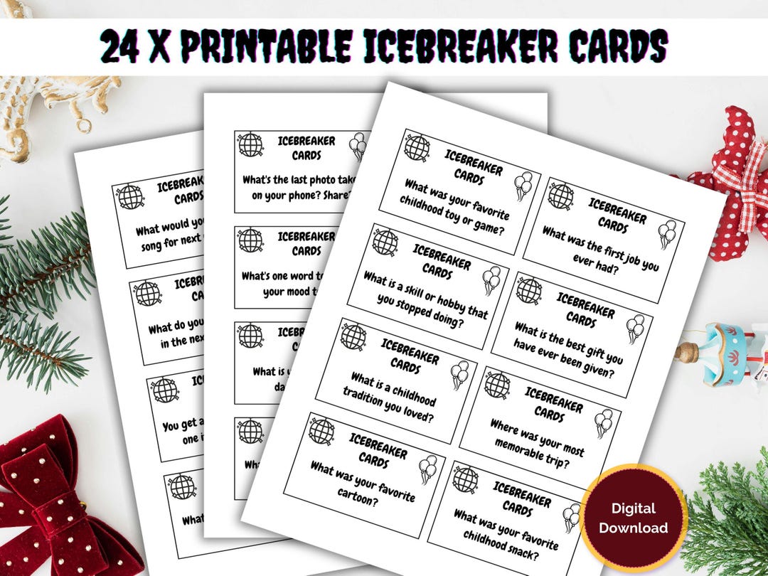 Icebreaker Cards Game, Printable Conversation Starters, Past Present ...