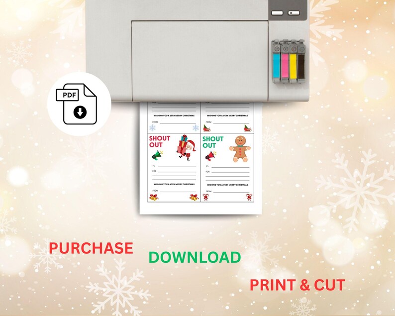 Christmas Shout Out Notes, Printable Shout Outs, Encouragement Cards ...