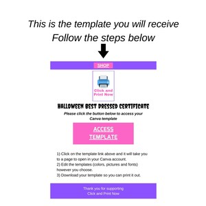 Editable Canva Halloween Certificate | Printable Best Dressed ...