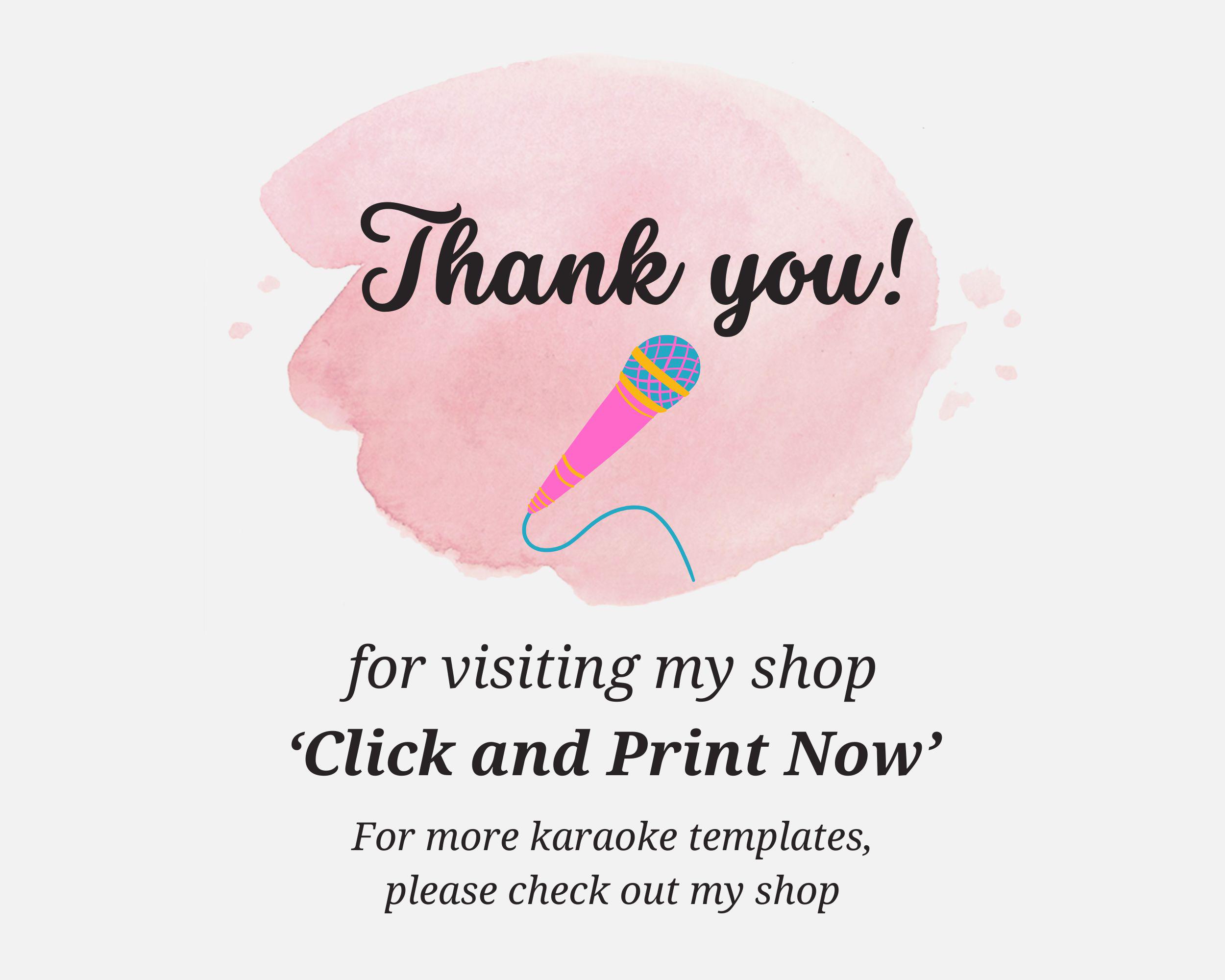 Karaoke Contest Score Sheet, Printable Singing Contest List, Best ...