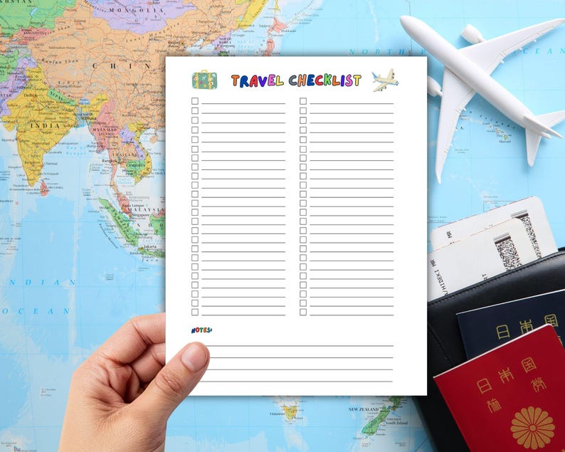 Printable Travel Checklist, Easy Packing Checklist, Vacation Planner ...