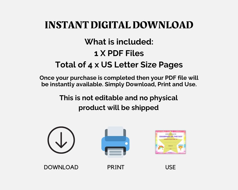 Kids Award Bundle, Printable Certificates for Children, Classroom ...