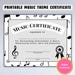 Music Certificate Printable, Recognition Certificate, Music School ...