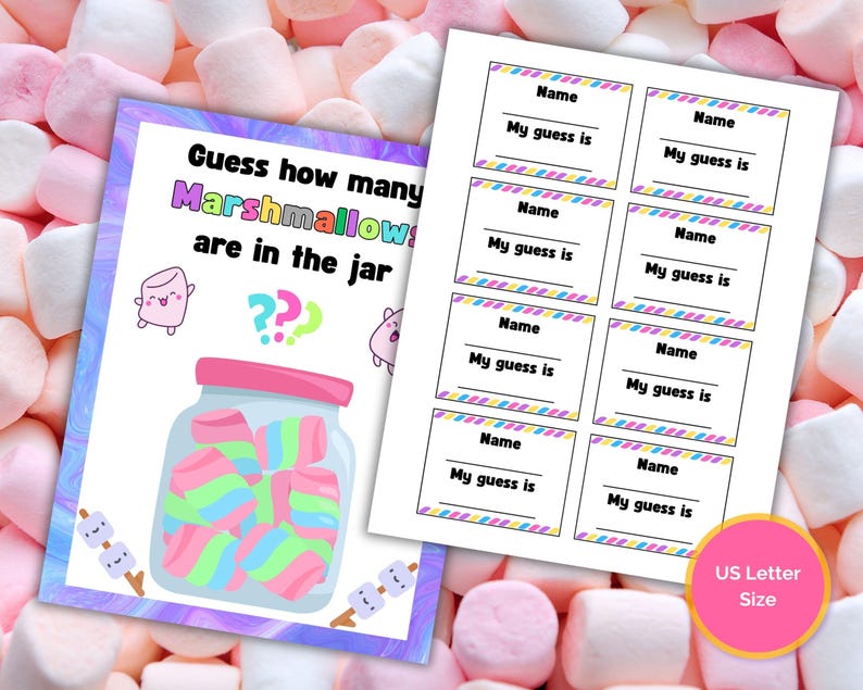 Marshmallow Guessing Game, Printable Guess How Many Marshmallows ...