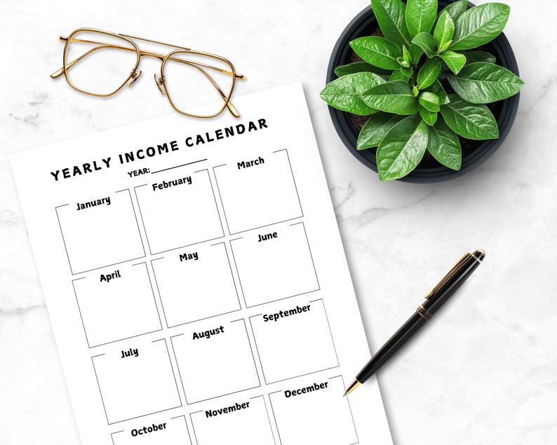 Printable Income Tracker, Record Your Sales, Monitoring Income, Monthly ...