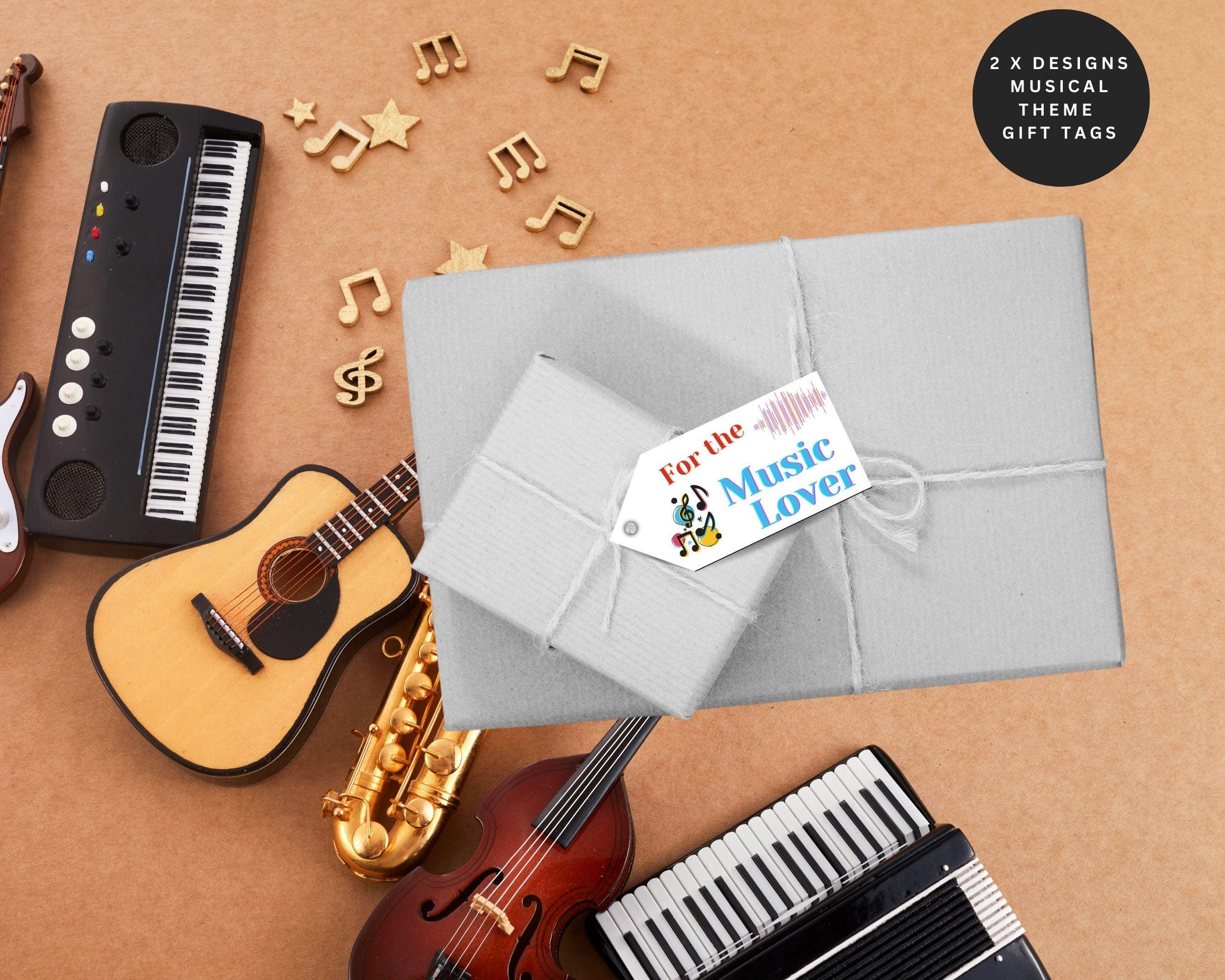 Music Printable Gift Tags, Birthday Party Favor Tags, Music Theme ...