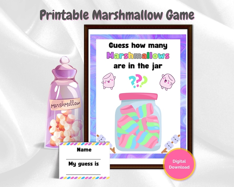 Marshmallow Guessing Game, Printable Guess How Many Marshmallows ...