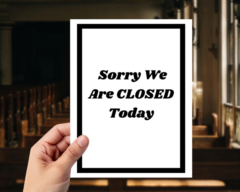 Printable Open and Closed Door Signs, Signs for A Small Business, Front ...