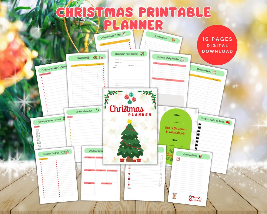 Christmas Planner Printable, Christmas Organizer, Xmas Season to Do ...