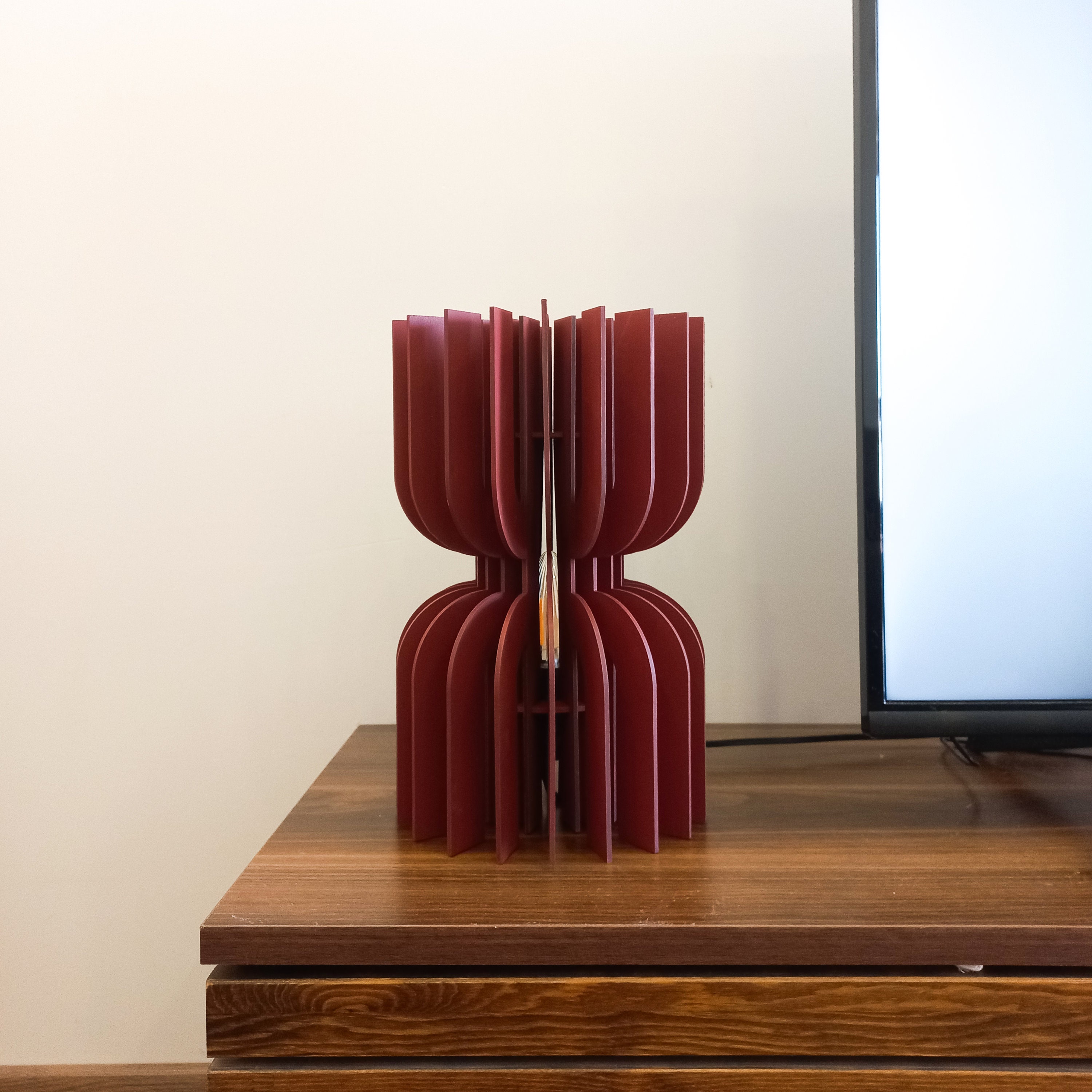 Unique Soft Light Wood Table Lamp Bedside Lighting Aesthetic Decor for ...