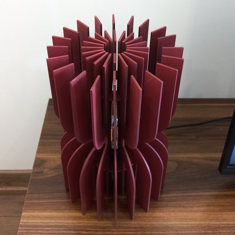 Unique Soft Light Wood Table Lamp Bedside Lighting Aesthetic Decor for ...