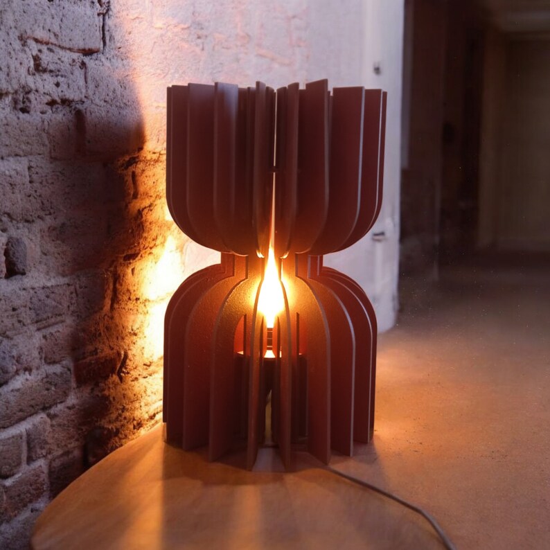 Unique Soft Light Wood Table Lamp Bedside Lighting Aesthetic Decor for ...