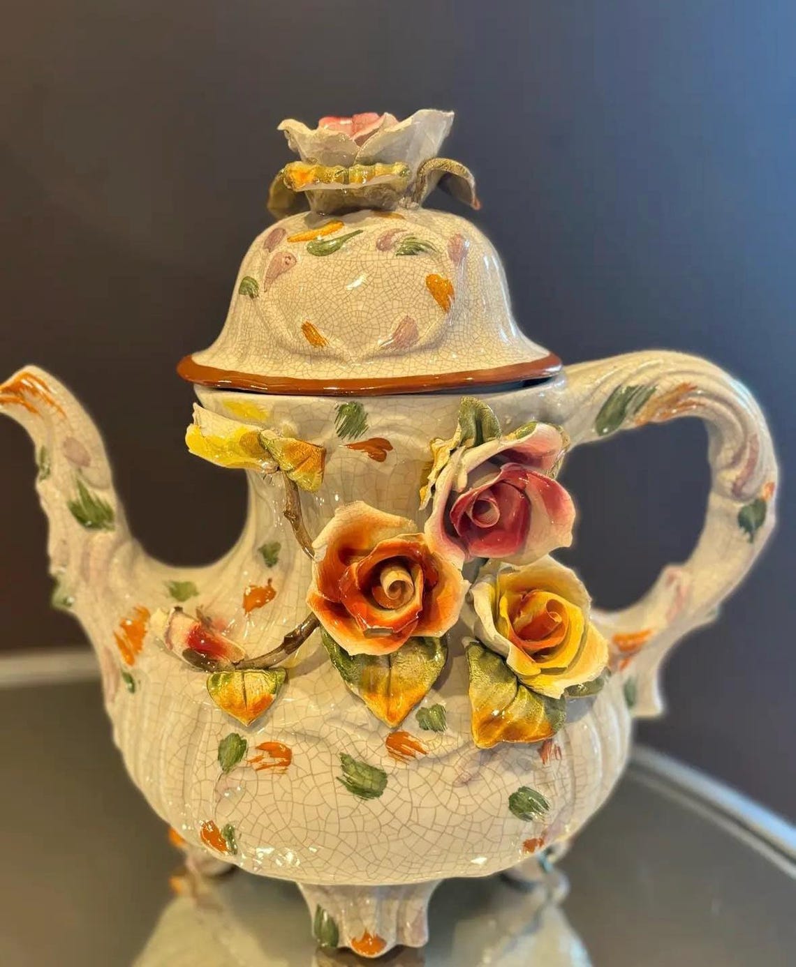 Mid 20th Century Vintage Italian Ceramic Tea Pot by Bassano - Etsy