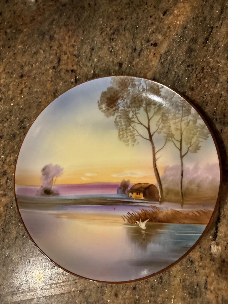 Vintage Hand Painted Nippon Plates, Set of 6, 6" Across - Etsy