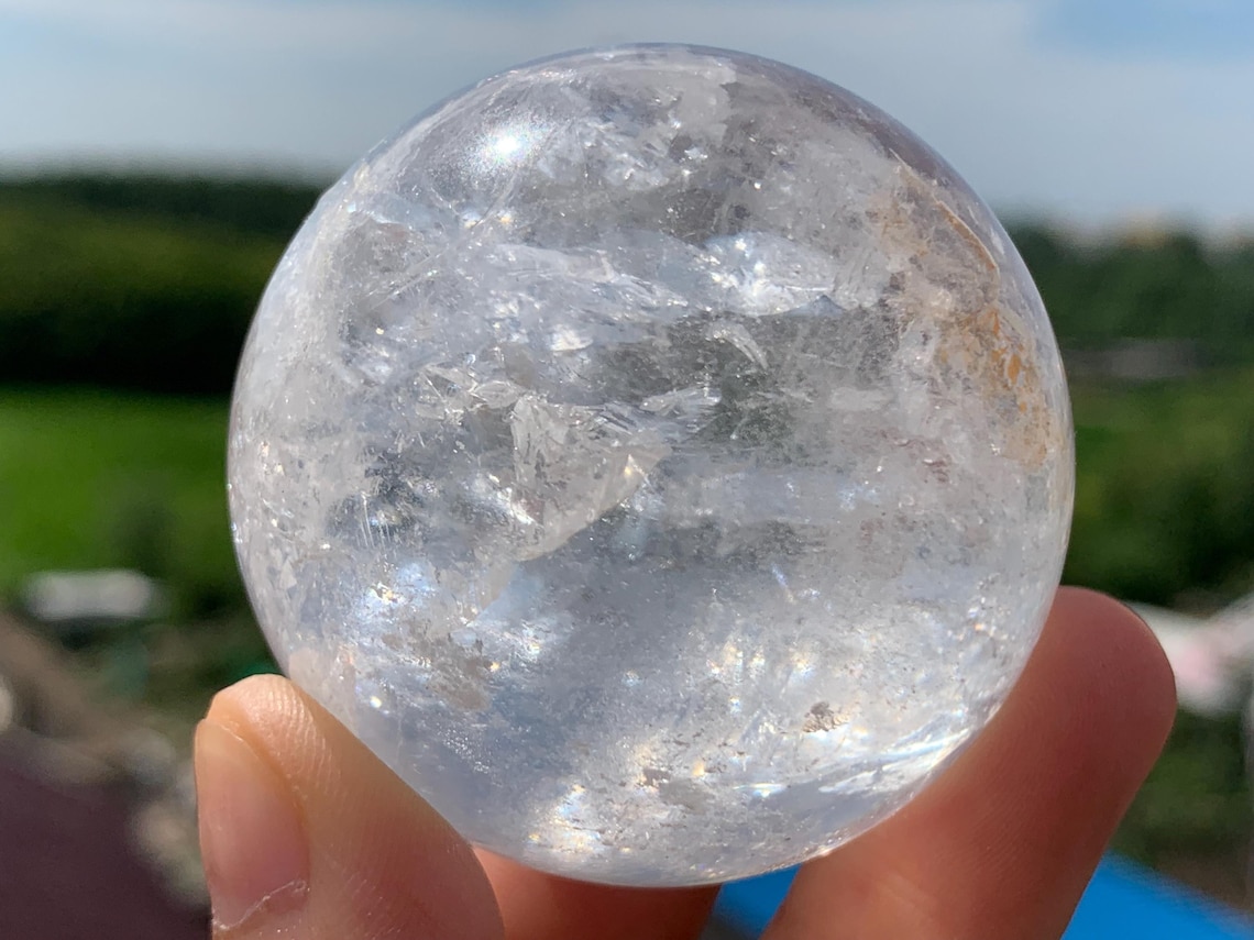Natural Clear Quartz Ball,quartz Crystal Sphere,large Crystal Ball ...