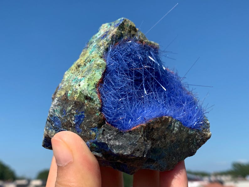 Blue Copper Ore Specimen Quartz,blue Copper Ore,quartz Crystal Sphere ...