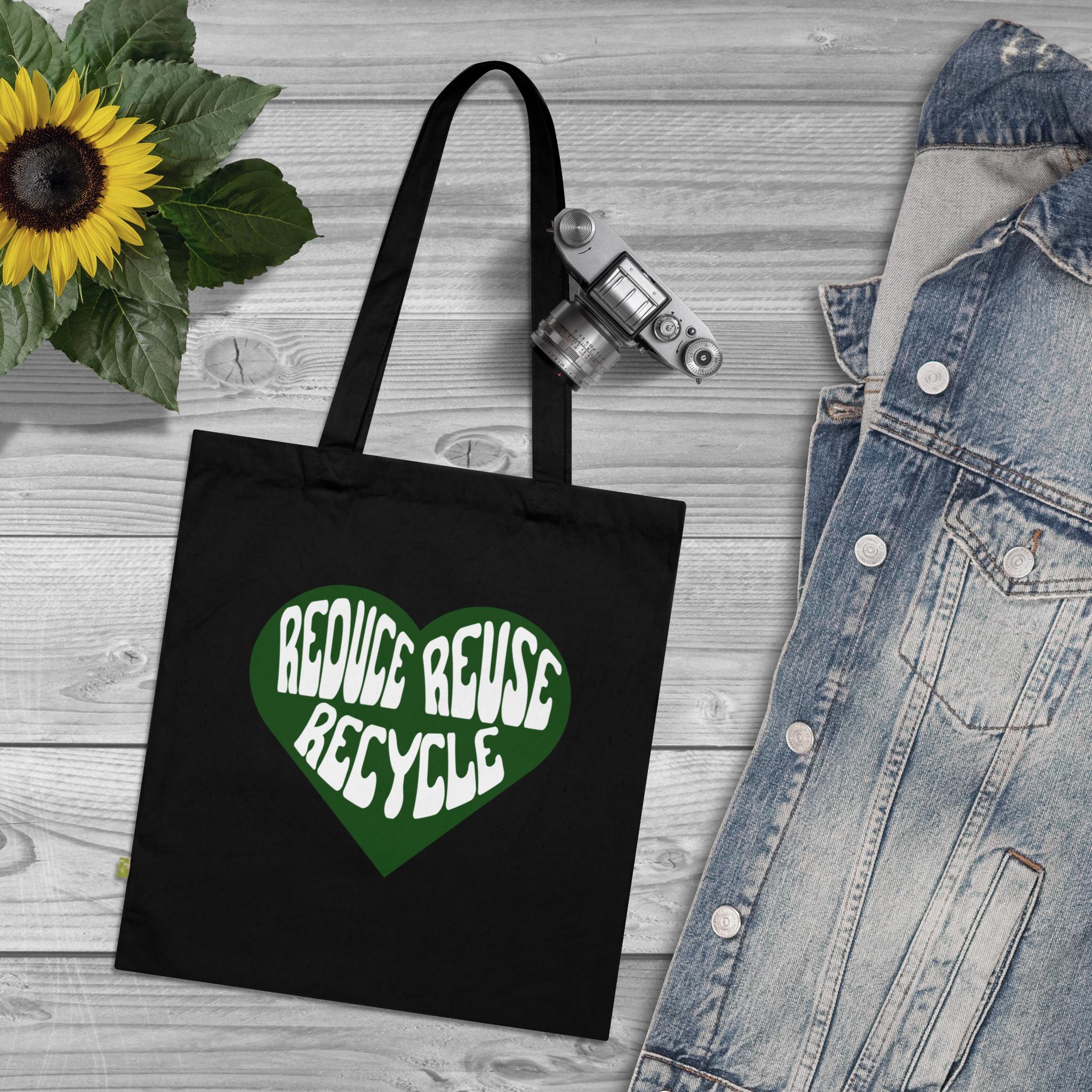 Reduce Reuse Recycle Tote Bag Eco Friendly Tote Reusable Bag Climate ...