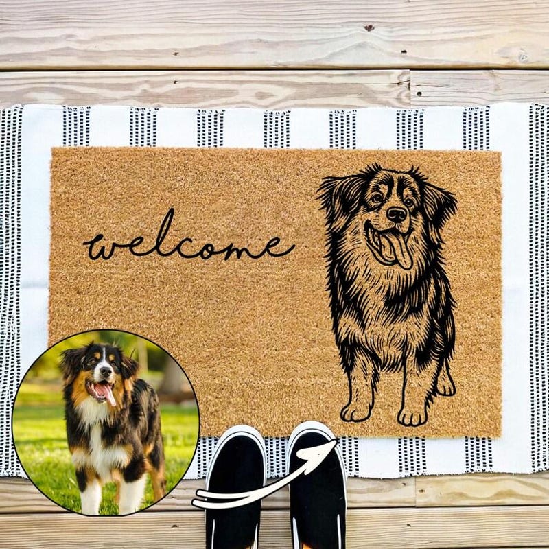 Personalized Doormat Dog Door Mat - Etsy