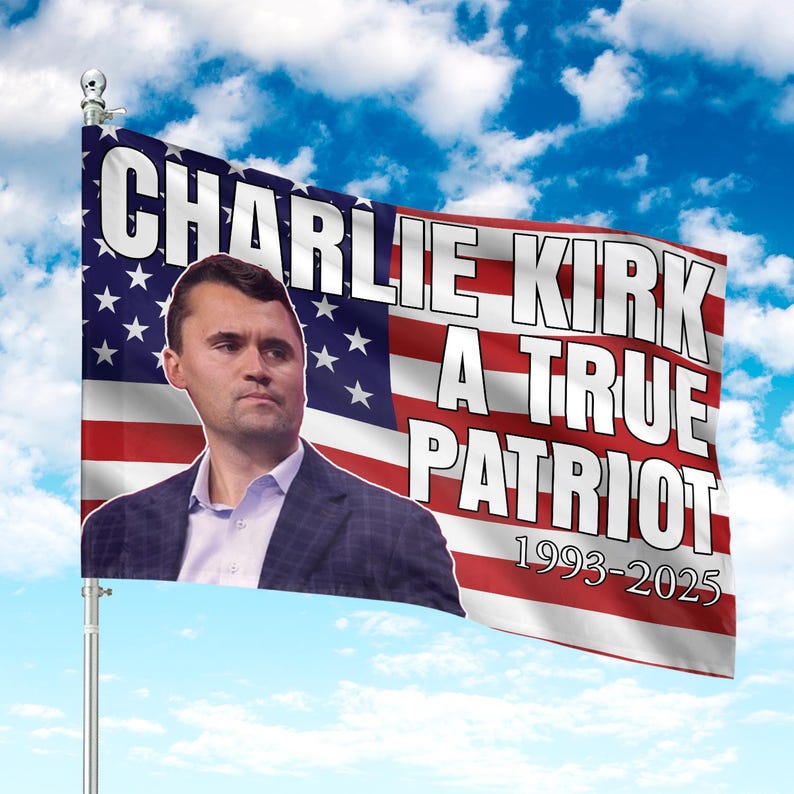 Bandera de Charlie Kirk, un verdadero patriota, bandera de justicia ...