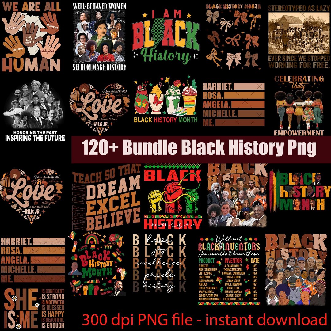 150+ Black History Month Png Bundle, Juneteenth Png Bundle, Black ...