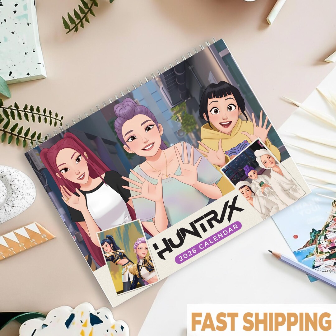 2026 Huntrix Girl Wall Calendar, KPOP Movie Monthly Planner, Gift for ...