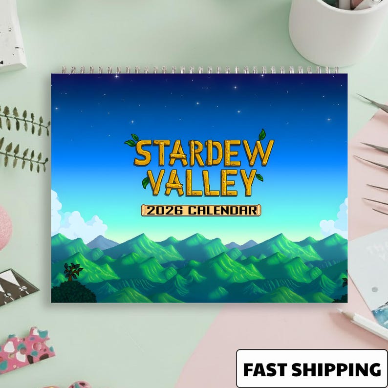 2026 Stardew Valley Wall Calendar, Pixel Gamer Poster Wall Art, Gamer ...