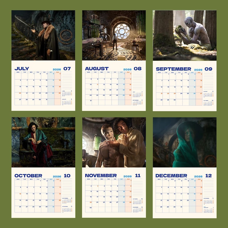 Frankenstein TV Show 2026 Wall Calendar, Home Office Decor, Book Lover ...