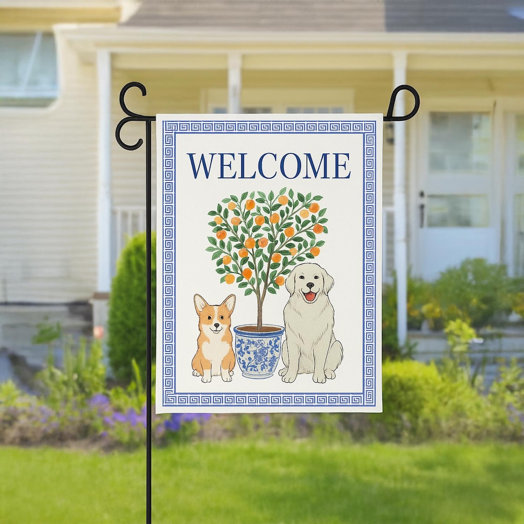 Personalized Dog Breed Garden Flag, Custom Pet Yard Art With ...