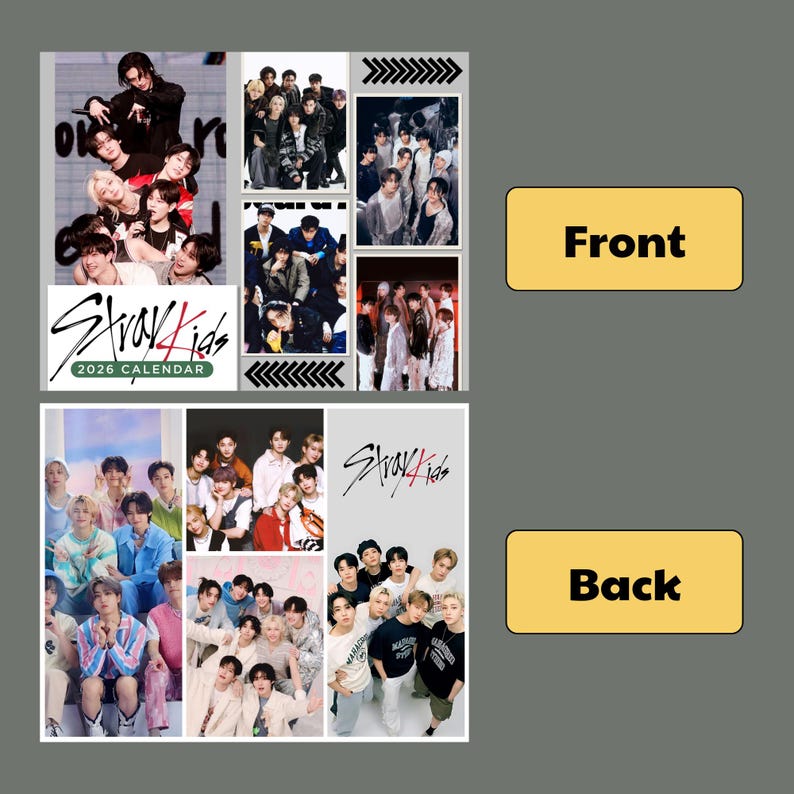 SKZ 2026 Wall Calendar: Kpop Stray Kids Monthly Planner - Etsy