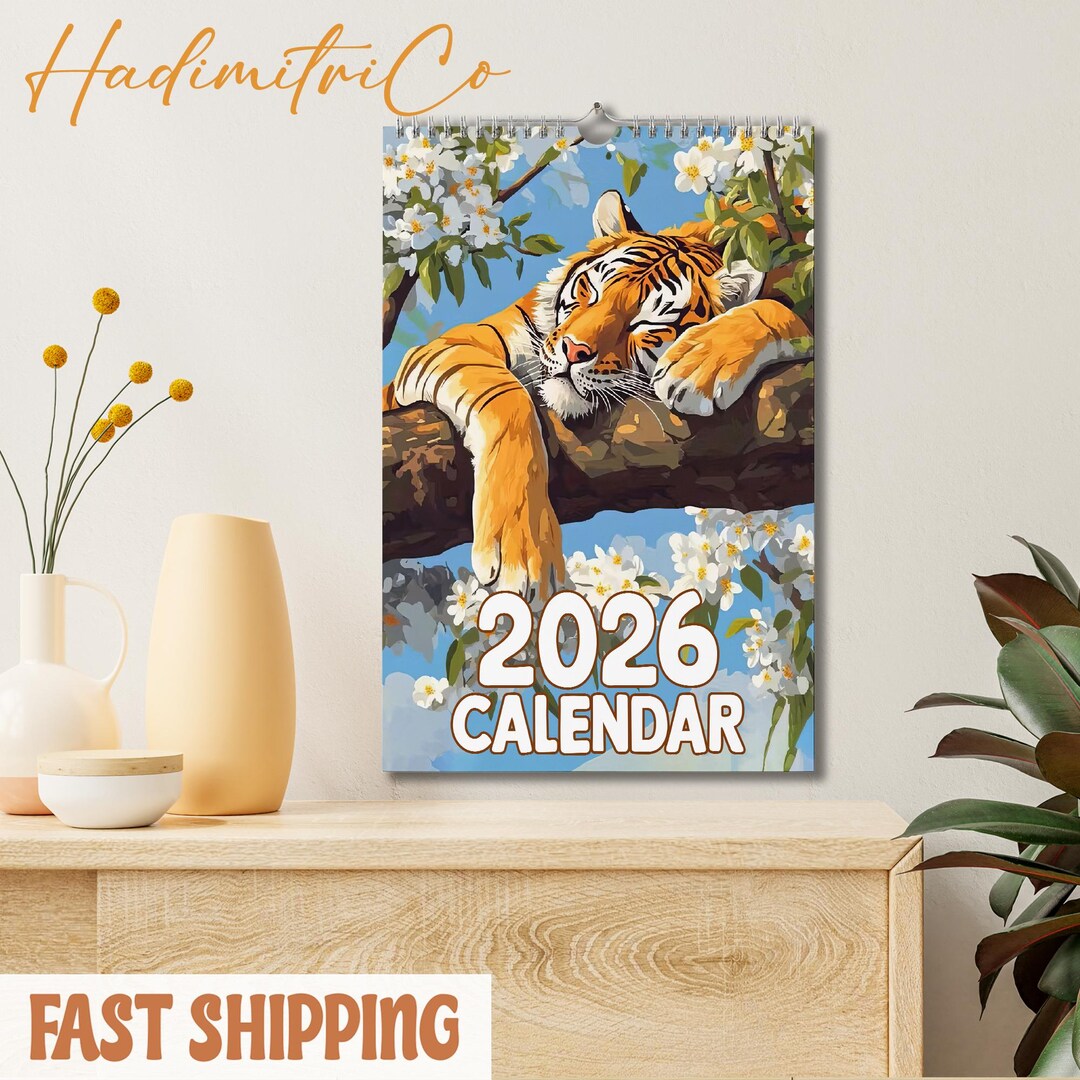 Wild Animal Calendar 2026, Natural Animal Wall Calendar - Etsy
