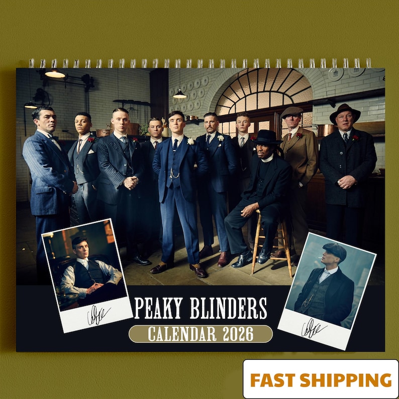 Tommy Shelby 2026 Wall Calendar, Pe.aky Blin.ders Gangster Planner ...